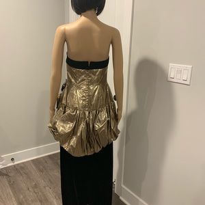 Vintage | Dresses | Vintage 8s Mike Benet Formals Gown In Goldblack ...
